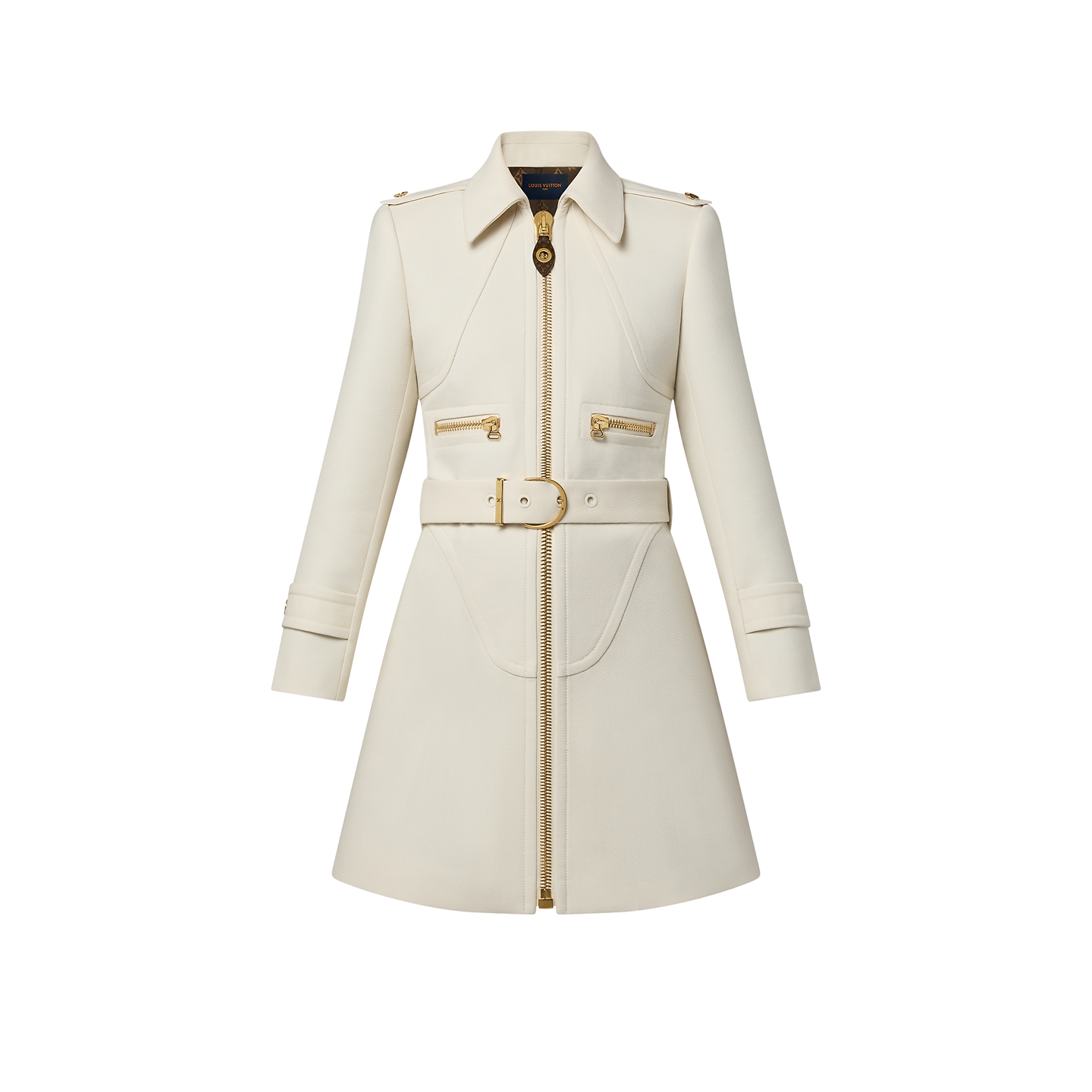 Wool Hopsack Belted Coat - Women - Ready-to-Wear | LOUIS VUITTON